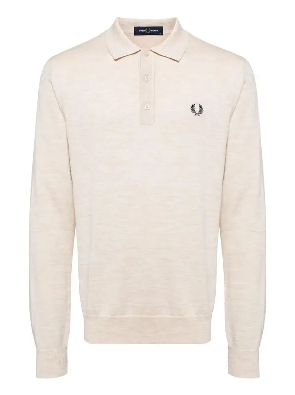 Fred Perry Logo-embroidered Polo Shirt - Neutrals