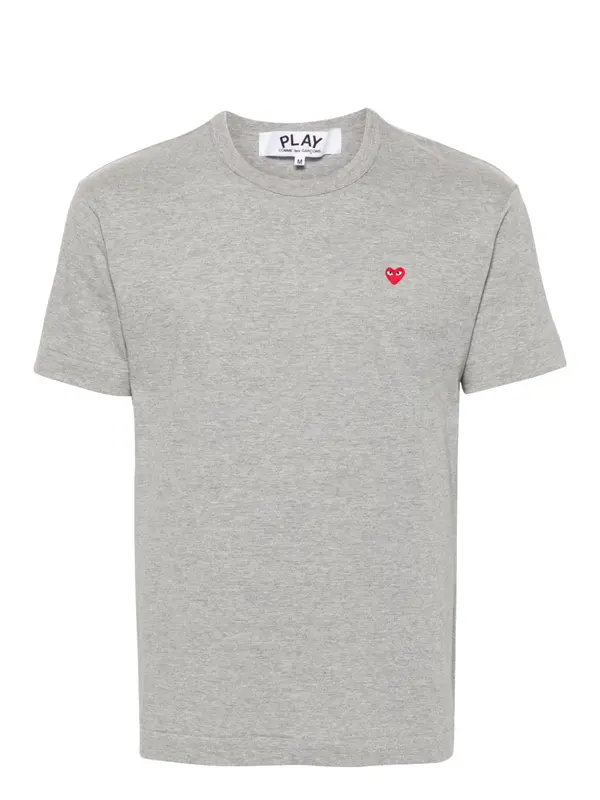 Play Comme Des Garcon Heart Patch T-shirt - Grey