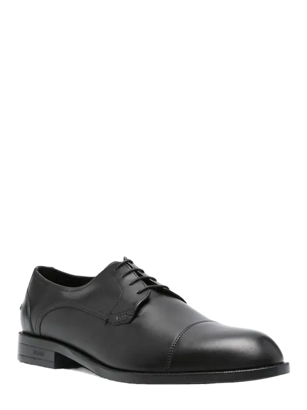Hugo Boss Logo-debossed Derby Shoes - Black