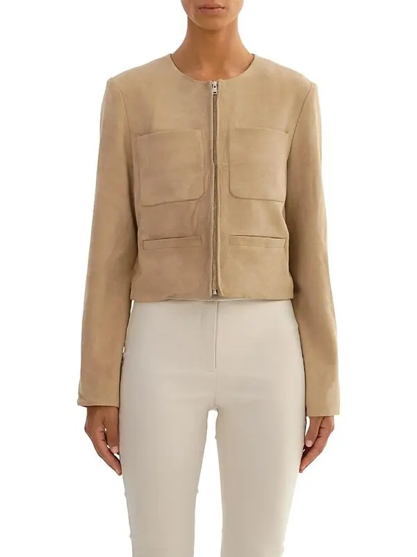 LAMARQUE Linette Suede Jacket - Beige