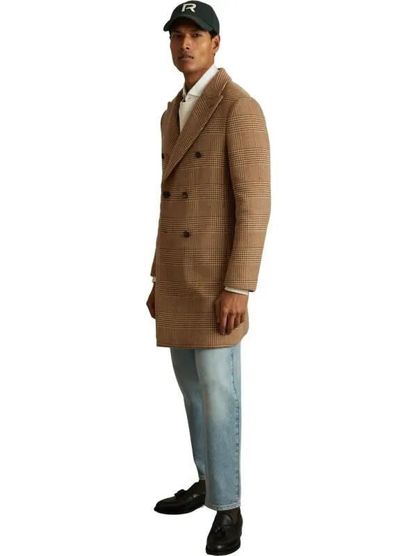 REISS Rimini Wool-blend Overcoat - Camel