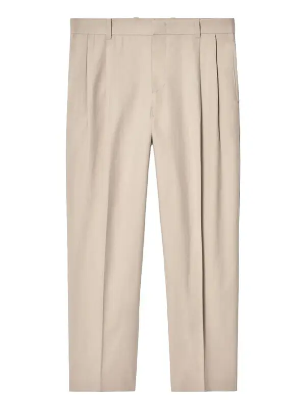 Cos Relaxed Pleated Tapered Pants - Beige