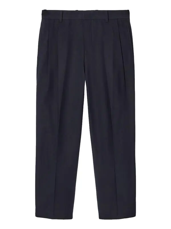 Cos Relaxed Pleated Tapered Pants - Navy
