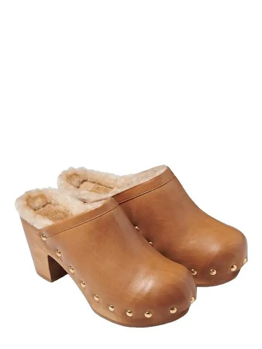 Beek Woodpecker Shearling Clogs - Black