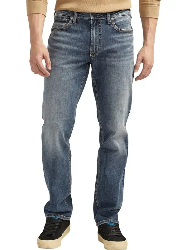 SILVER JEANS CO. Eddie Athletic Fit Tapered Jeans - Indigo
