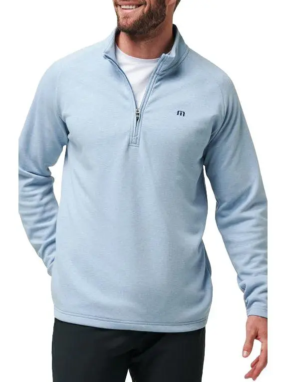 Travis Mathew Upgraded Half Zip Pullover - Light Blue