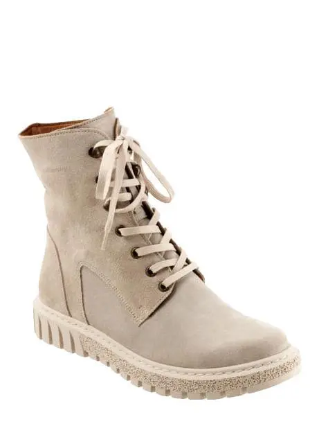 BUENO Scarlett Leather Sneaker Boots - Oat Suede