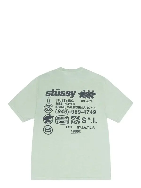 StÜssy Dna Pigment Dyed Tee Shirt - Granite