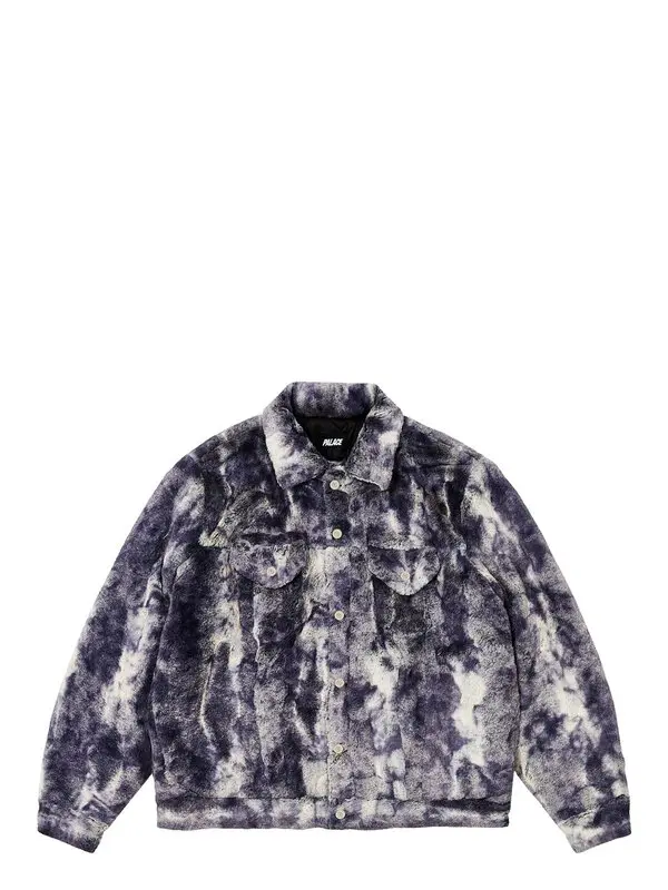 PALACE Furry Trucker Jacket - Grey