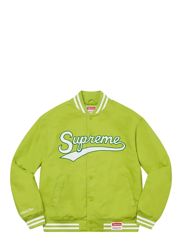 Supreme X Mitchell & Ness Doughboy Twill Varsity Jacket - Green