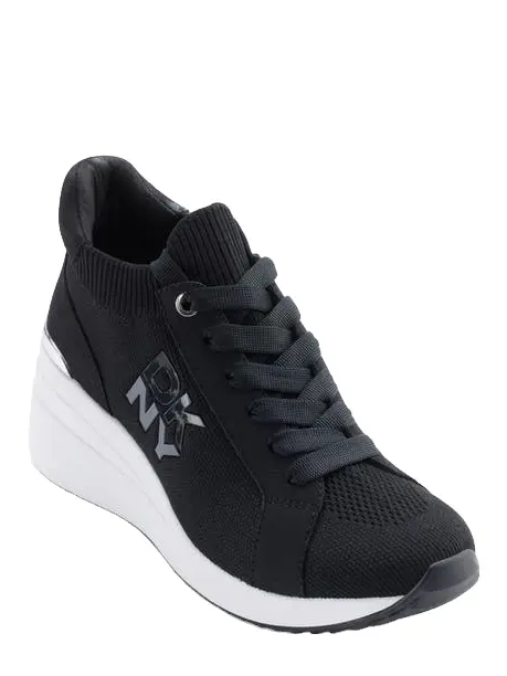 Dkny Kasia Wedge Sneakers - Black