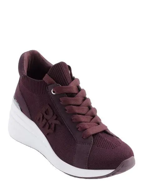 Dkny Kasia Wedge Sneakers - Wine