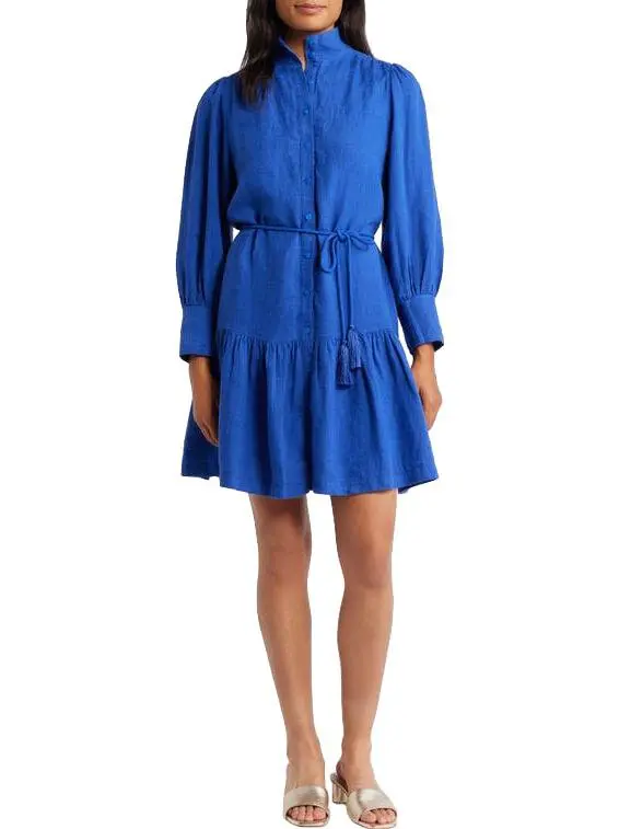Lilly Pulitzer® Drena Tiered Shirtdress - Martinique Blue X Blue Med