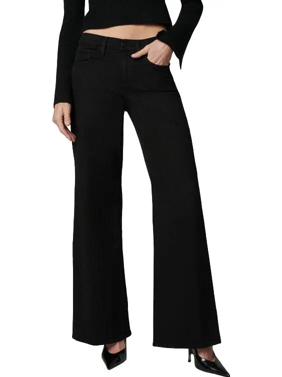 Joe's Jeans The Lou Lou Low Rise Wide Leg Jeans - Black