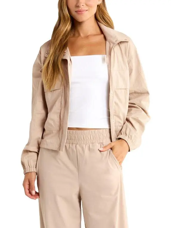 Zella Boundless Utility Jacket - Tan Thread