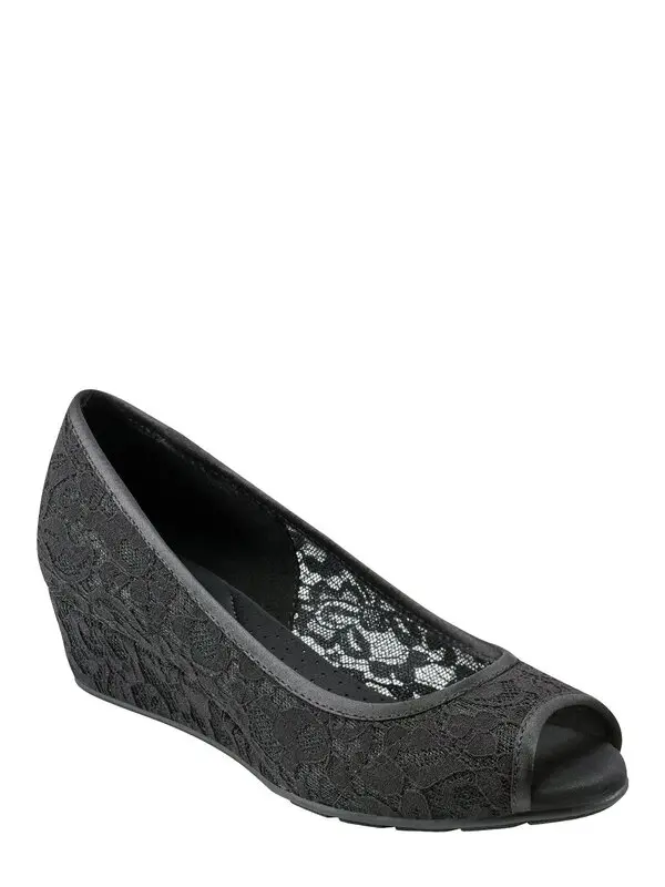 Bandolino Candras Peep Toe Wedge Pump - Black