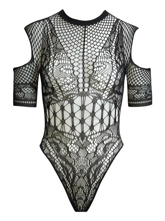 HAUTY Genie Fishnet Teddy - Black