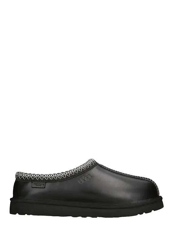 UGG Tasman Leather Slippers - Black