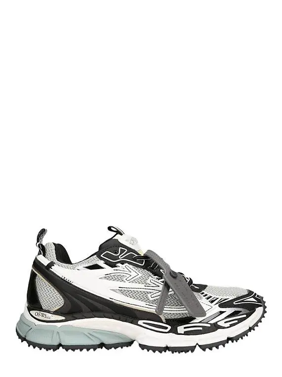 Off-White Be Right Back Mesh And Faux-leather Low-top Trainers - Grey/dark