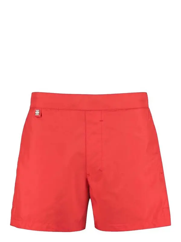 Givenchy 4g Plaque Swim Shorts - Red