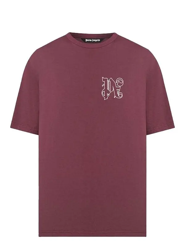 Palm Angels Pa Logo T-shirt - Burgundy