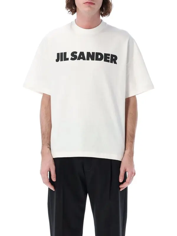 JIL SANDER Graphic-print Cotton T-shirt - Porcelain
