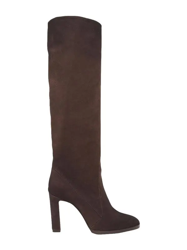 Santoni 90mm Suede Half-zip Boots - Brown