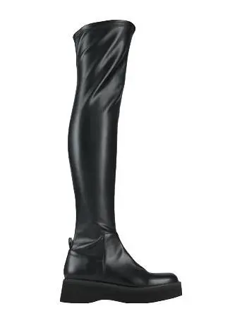 PALOMA BARCELO Over The Knee Textile Fibers Boots - Black