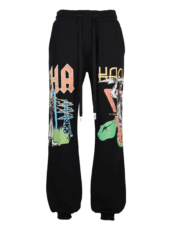 HACULLA. Crow Royale Wide-leg Track Pants - Black