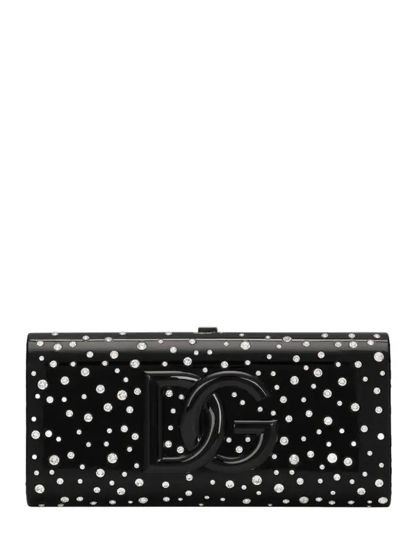 Dolce & Gabbana Crystal Embellished Clutch - Black