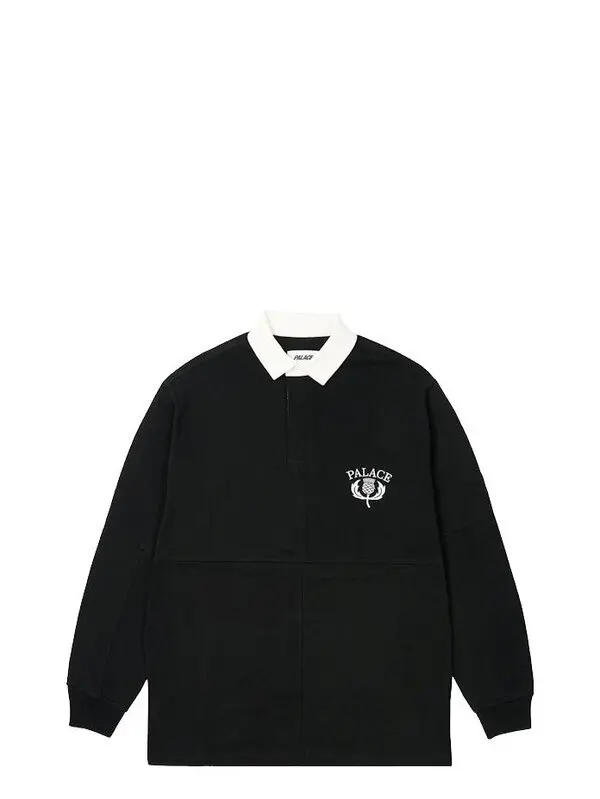 PALACE Thistle Rugby Shirt - Black