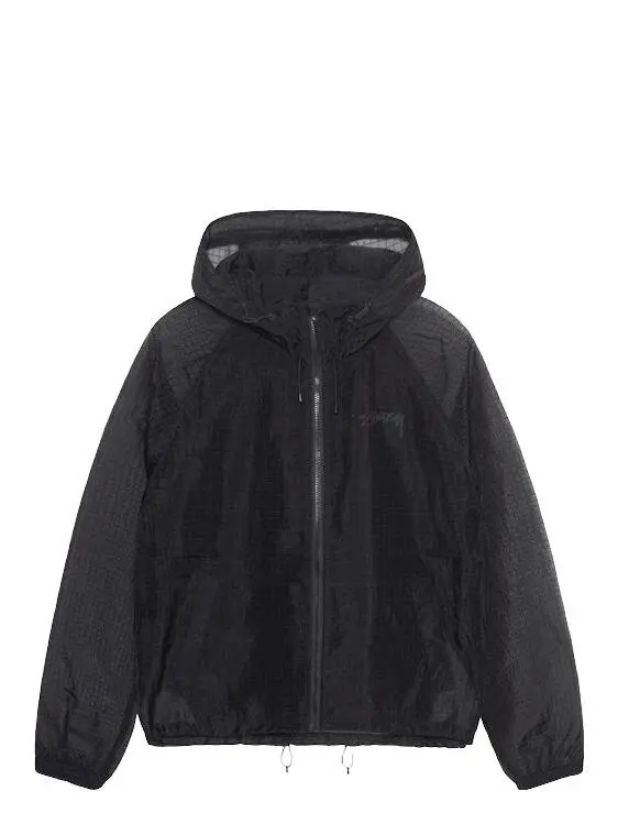 StÜssy Beach Ripstop Transparent Shell Jacket - Black
