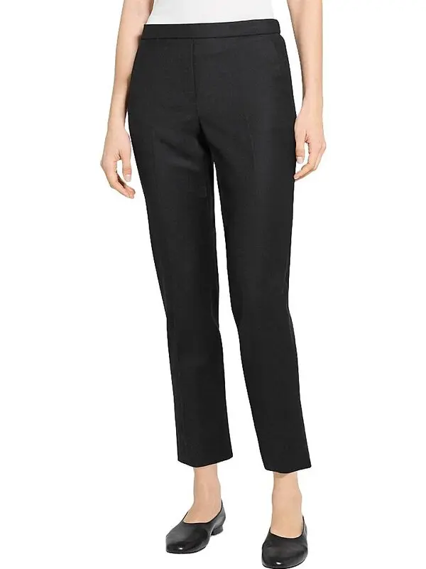 Theory Sleek Flannel Treeca Pull On Pant - Black