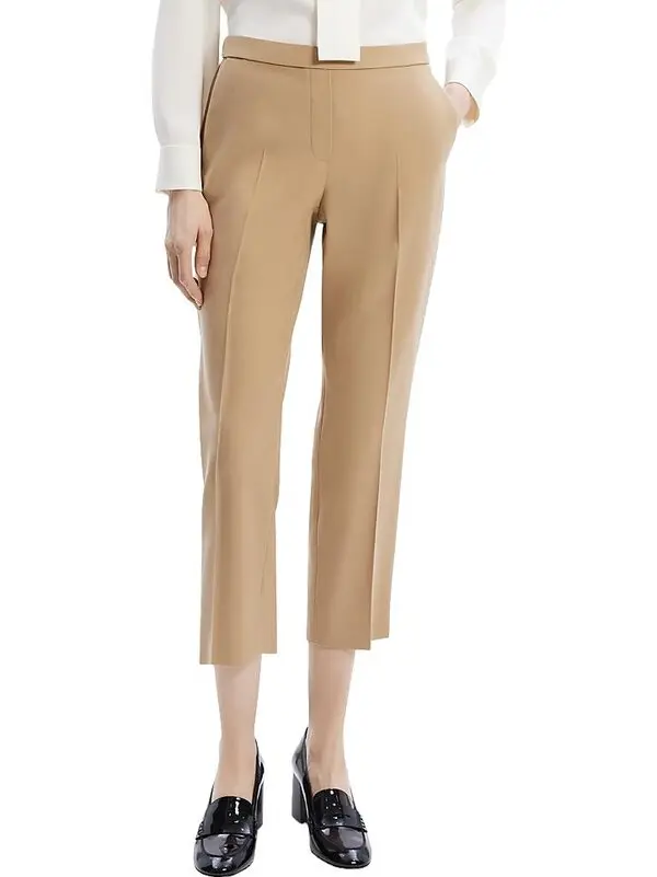 Theory Sleek Flannel Treeca Pull On Pant - New Camel