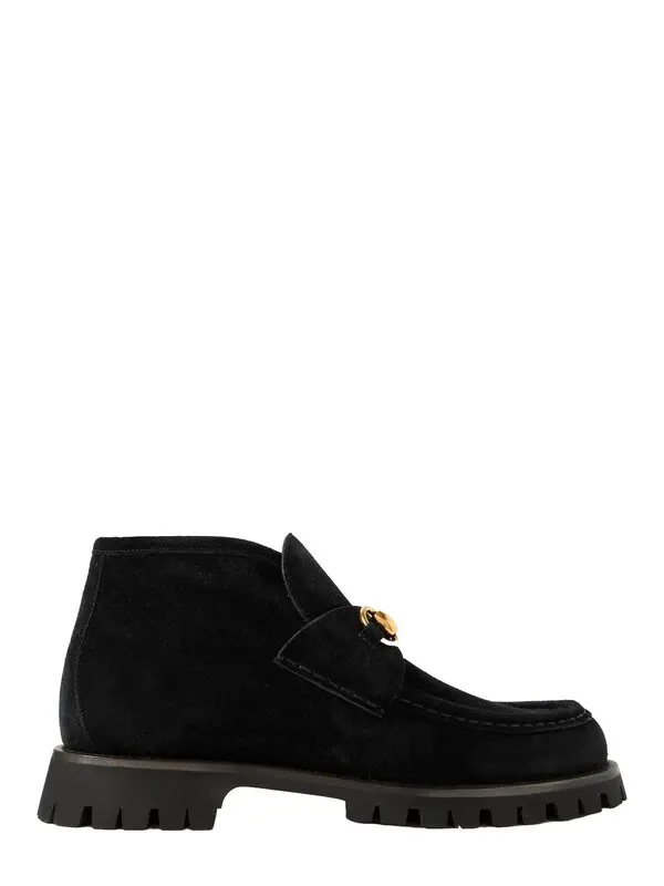 Gucci Sylke Horsebit-detailed Suede Ankle Boots - Black