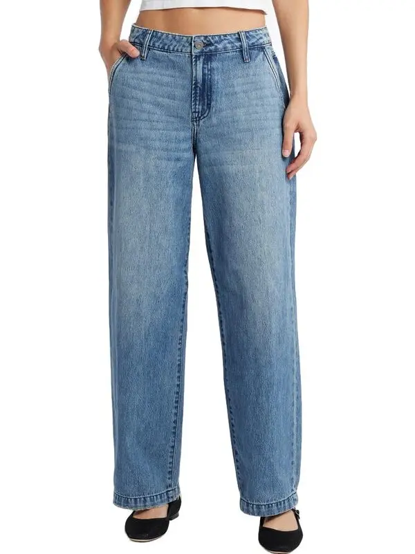 HIDDEN JEANS Mid-rise Wide Leg Jeans - Medium Wash