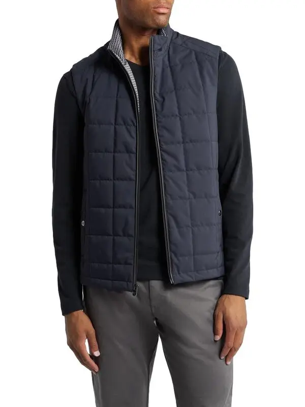 Johnston & Murphy Box Quilt Vest - Navy