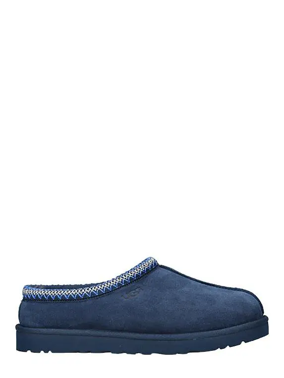 UGG Tasman Contrast-stitch Suede And Shearling Slippers - Navy