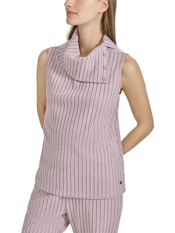 Marc New York Heather Rib Vest - Elderberry