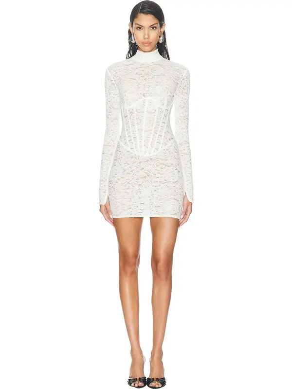 THE NEW ARRIVALS ILKYAZ OZEL Isadora Mini Dress - Milk White