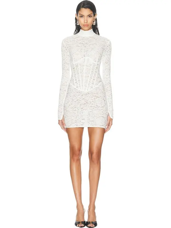 THE NEW ARRIVALS ILKYAZ OZEL Isadora Mini Dress - Milk White