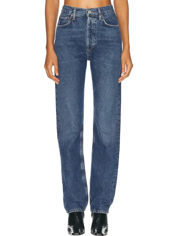 AGOLDE 90s Pinch Waist High Rise Straight Jeans - Control