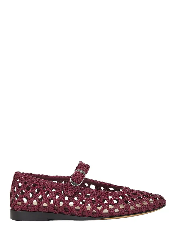 Le Monde Beryl Mary Jane Woven Flat - Red