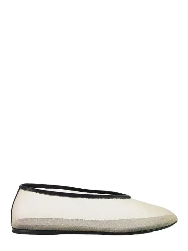 Khaite Marcy Mesh Flat - Black & Nude