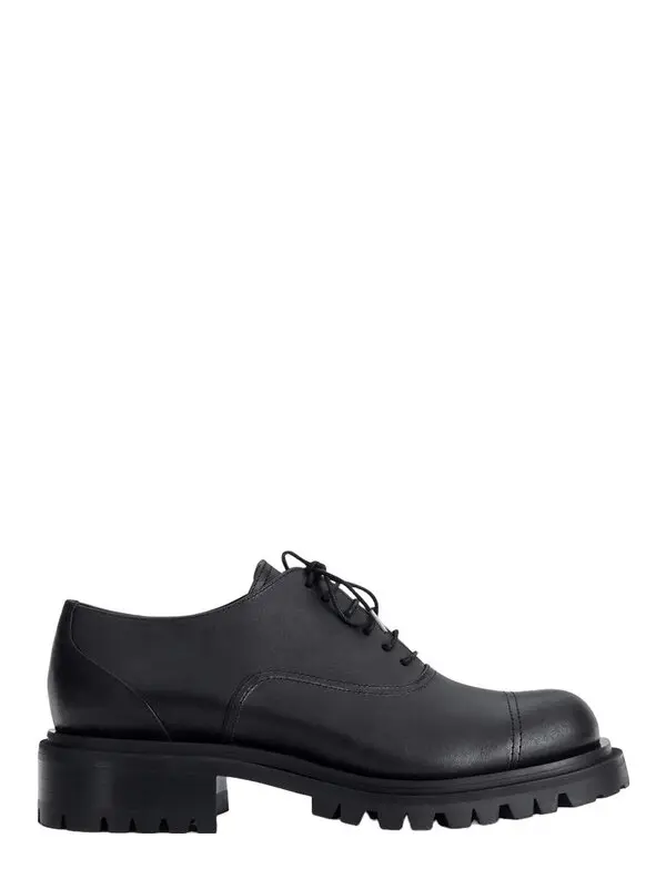 ATP ATELIER Spinea Leather Lace-up Shoes - Black