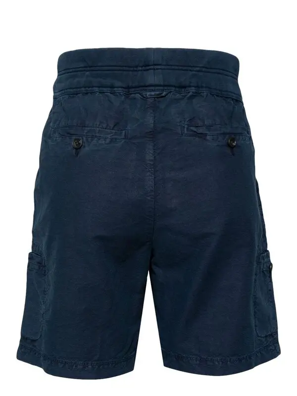 JAMES PERSE Textured Cotton Blend Shorts - Blue