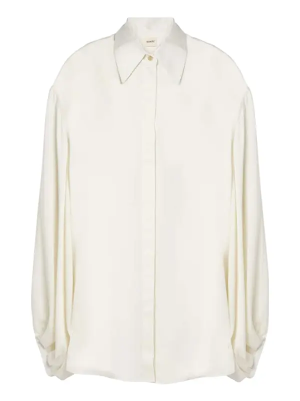 Khaite Bam Chiffon Shirt - White