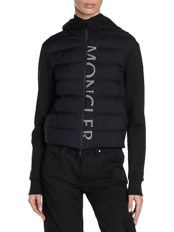 Moncler Padded Wool Puffer Cardigan - Black