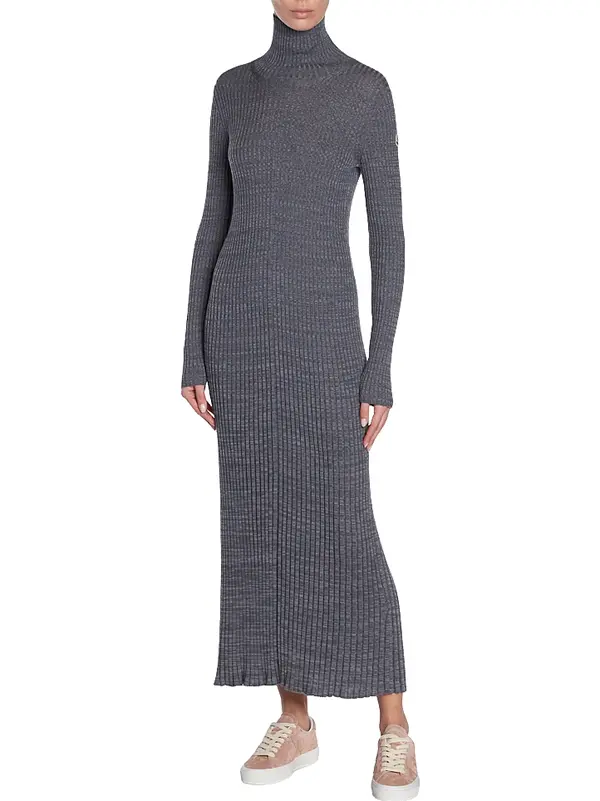 Moncler Turtleneck Sweater Dress - Black