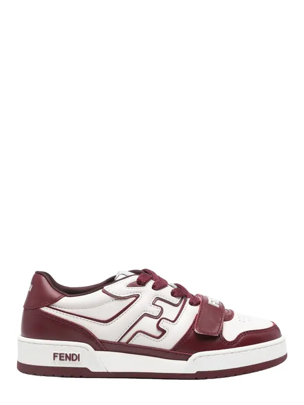 Fendi Match Leather Sneakers - Red